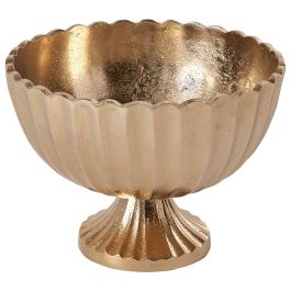Wholesale |"Scallop" Metal Compote 8.5x6.25" - Gold| Pioneer Imports ...